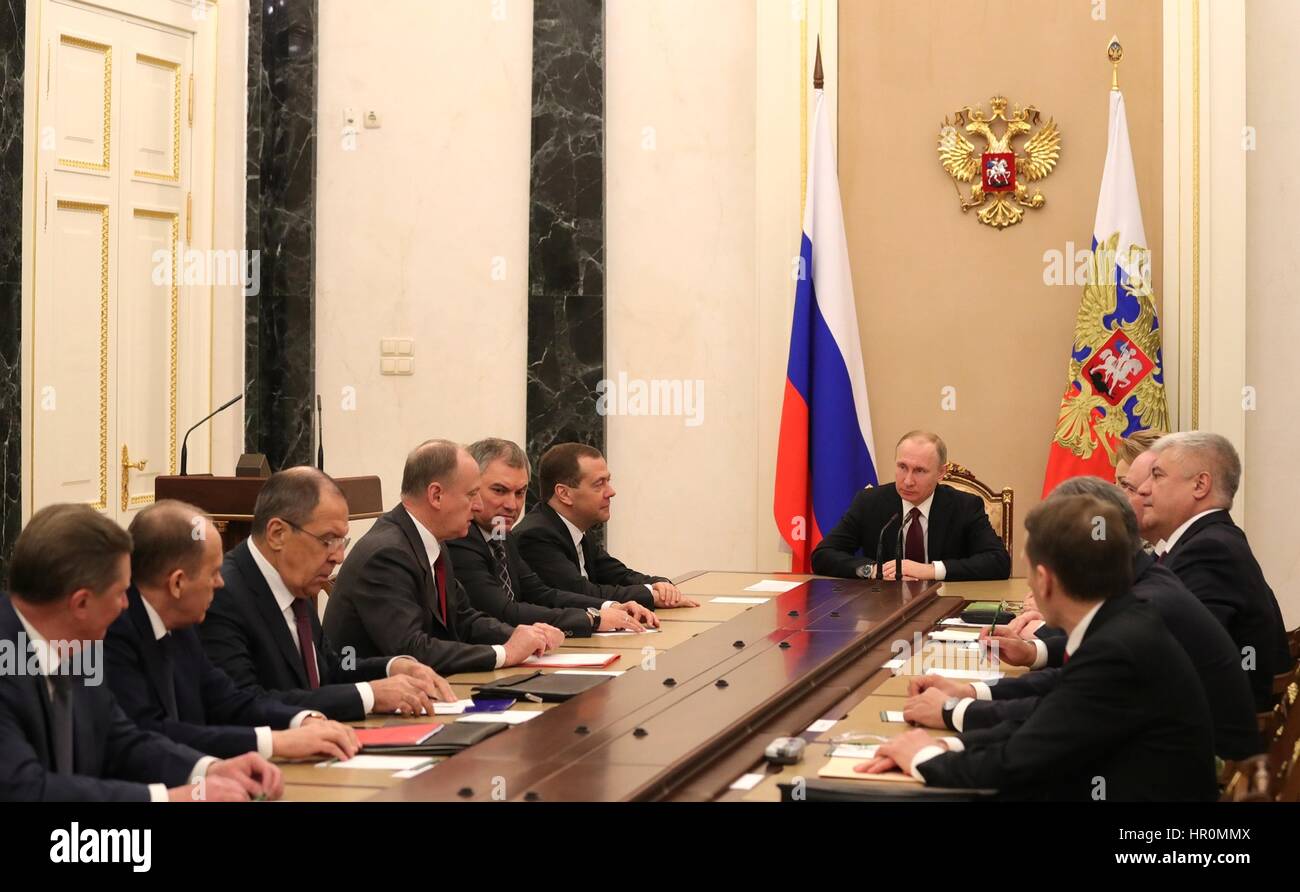 President putin chairs cabinet meeting hi-res stock photography and ...