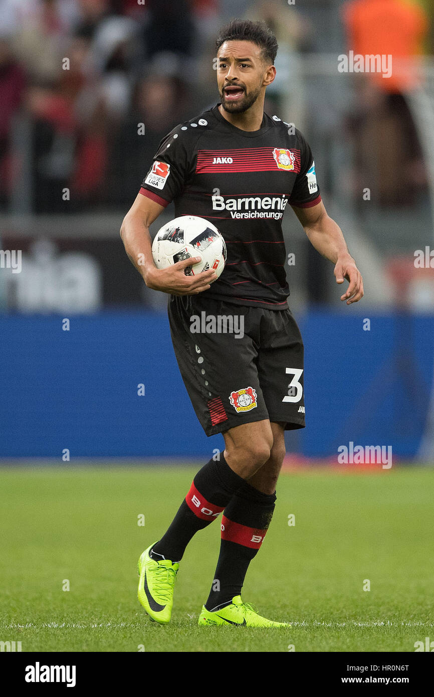 Leverkusen, Germany. 24th Feb, 2017. Leverkusen's Karim Bellarabi in ...
