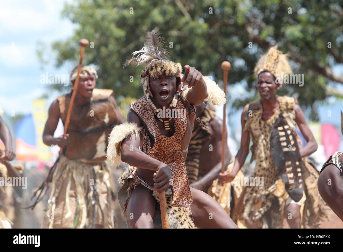 Chipata, Zambia. 25th Feb, 2017. Members of various dancing groups ...