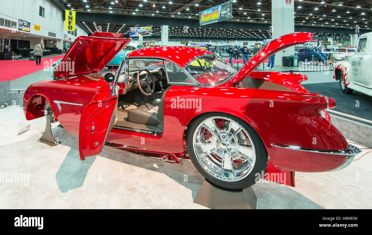 Detroit, USA. 25th Feb, 2017. A 1954 Chevrolet Corvette car ...