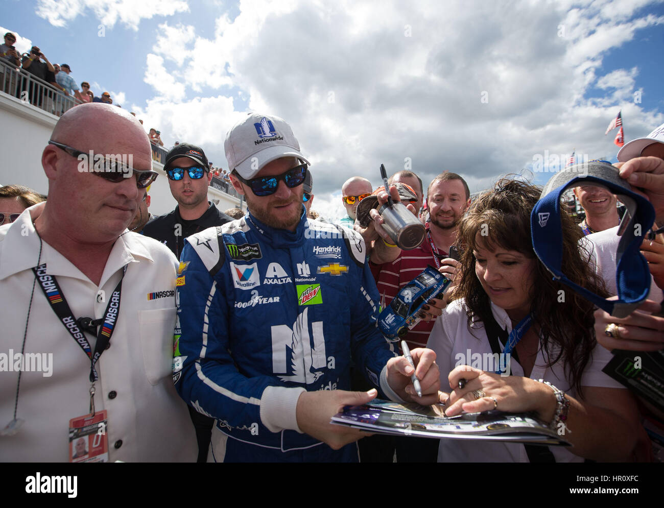 Florida, USA. 25th Feb, 2017. Dale Earnhardt Jr. signs autographs for ...