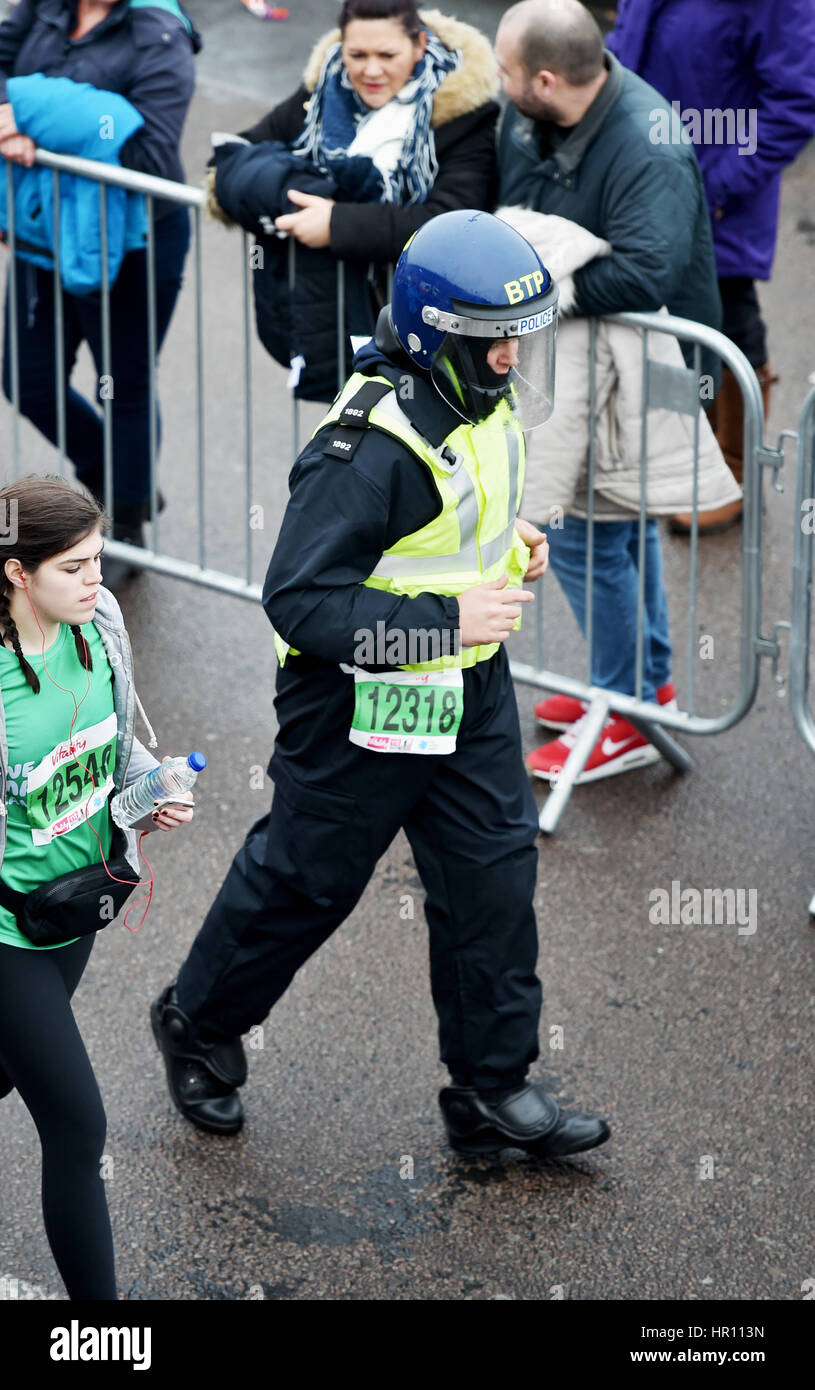 Brighton Sussex, UK. 26th Feb, 2017. A Metropolitan police officer in ...