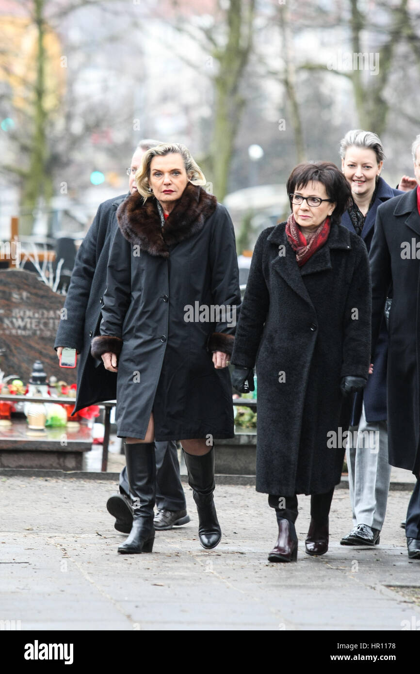 Gdansk, Poland. 26th February 2017. Anna Maria Anders (L) and Elzbieta ...