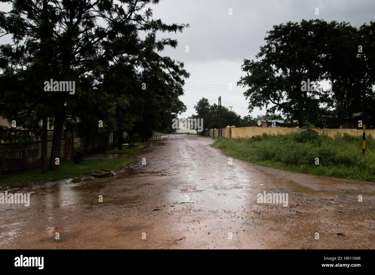 Gaborone, Botswana. 25 February, 2017. Surface flooding in Gaborone ...