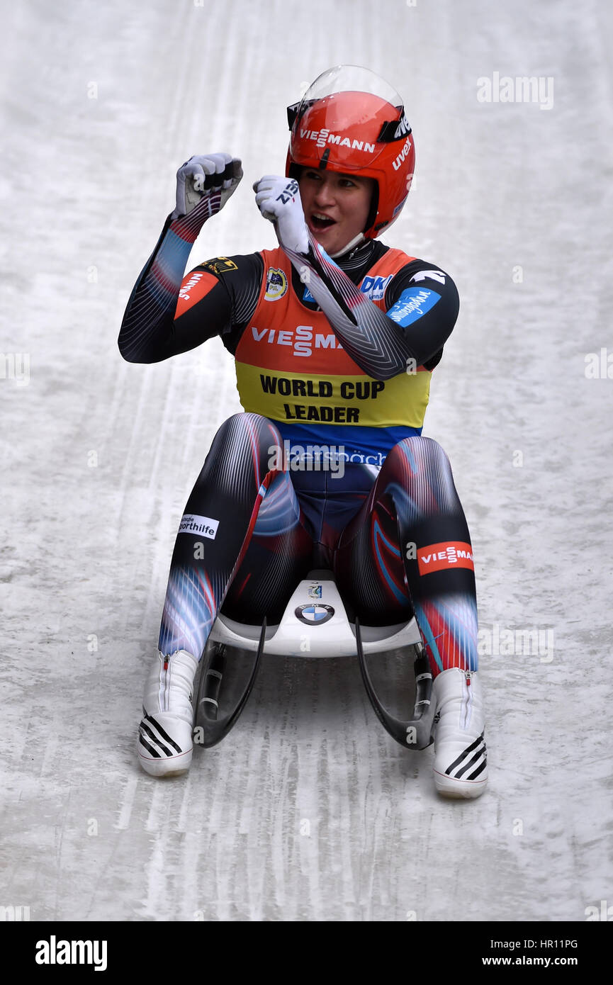 Altenberg, Germany. 26th Feb, 2017. Natalie Geisenberger from Germany ...