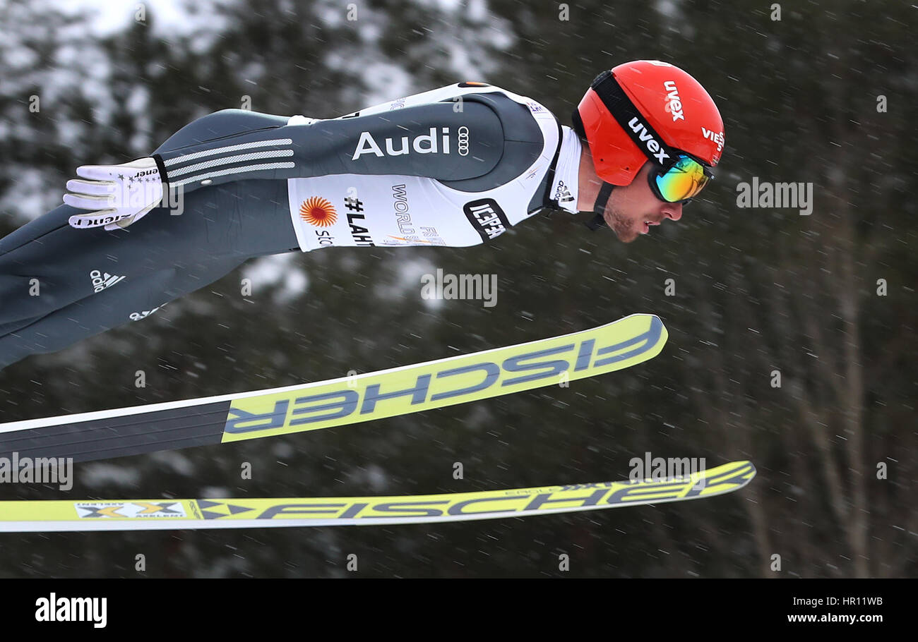 Lahti, Finland. 26th Feb, 2017. Johannes Rydzek from Germany in action ...