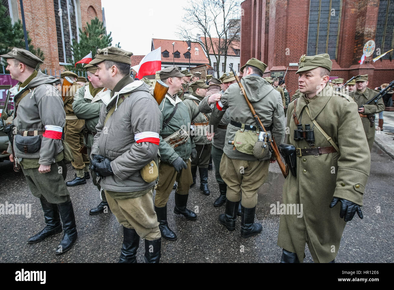 Gdansk, Poland. 26th February 2017. History reenactors dressed as ...
