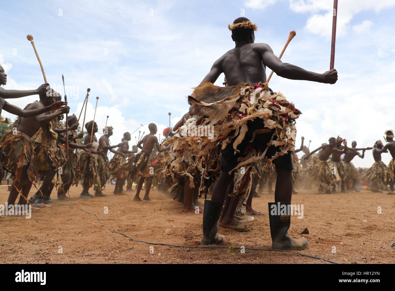 Chipata, Zambia. 25th Feb, 2017. Ngoni people dance during the Ncwala ...
