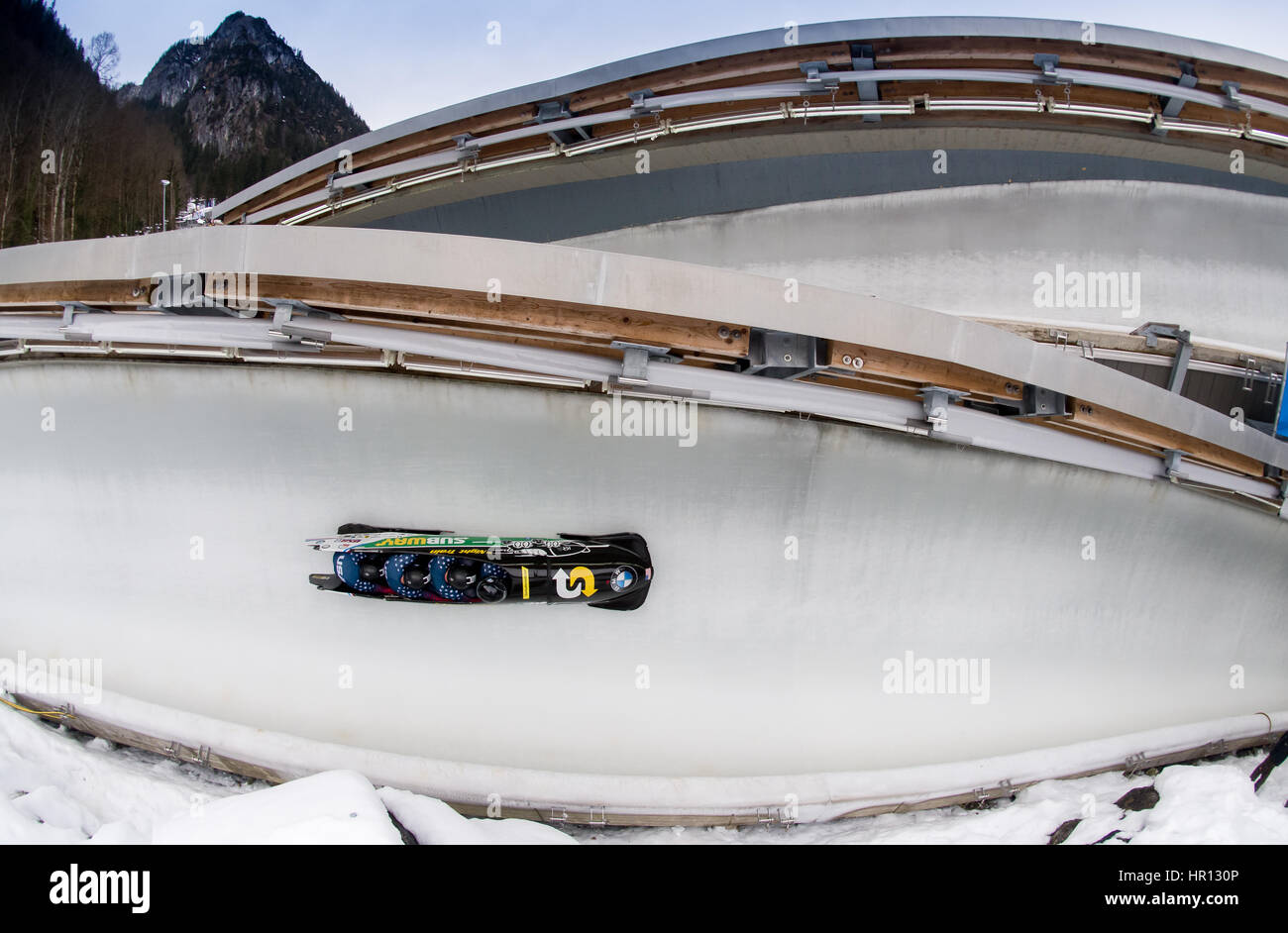 Schoenau am Koenigssee, Germany, 26 February 2017. Justin Olsen, Austin ...