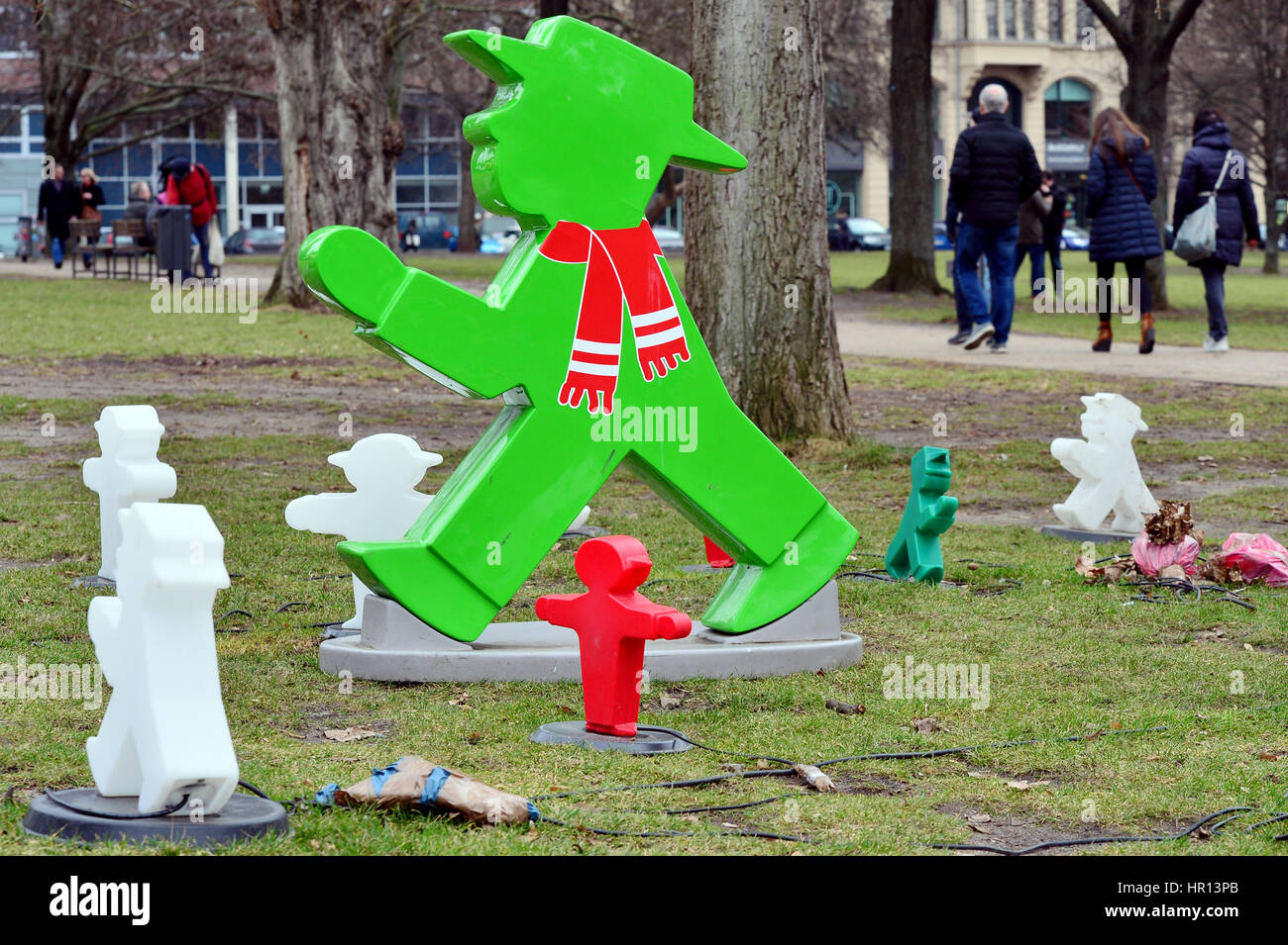 Different 'Ampelmaennchen' (lit. 'Berlin traffic light men') can be ...