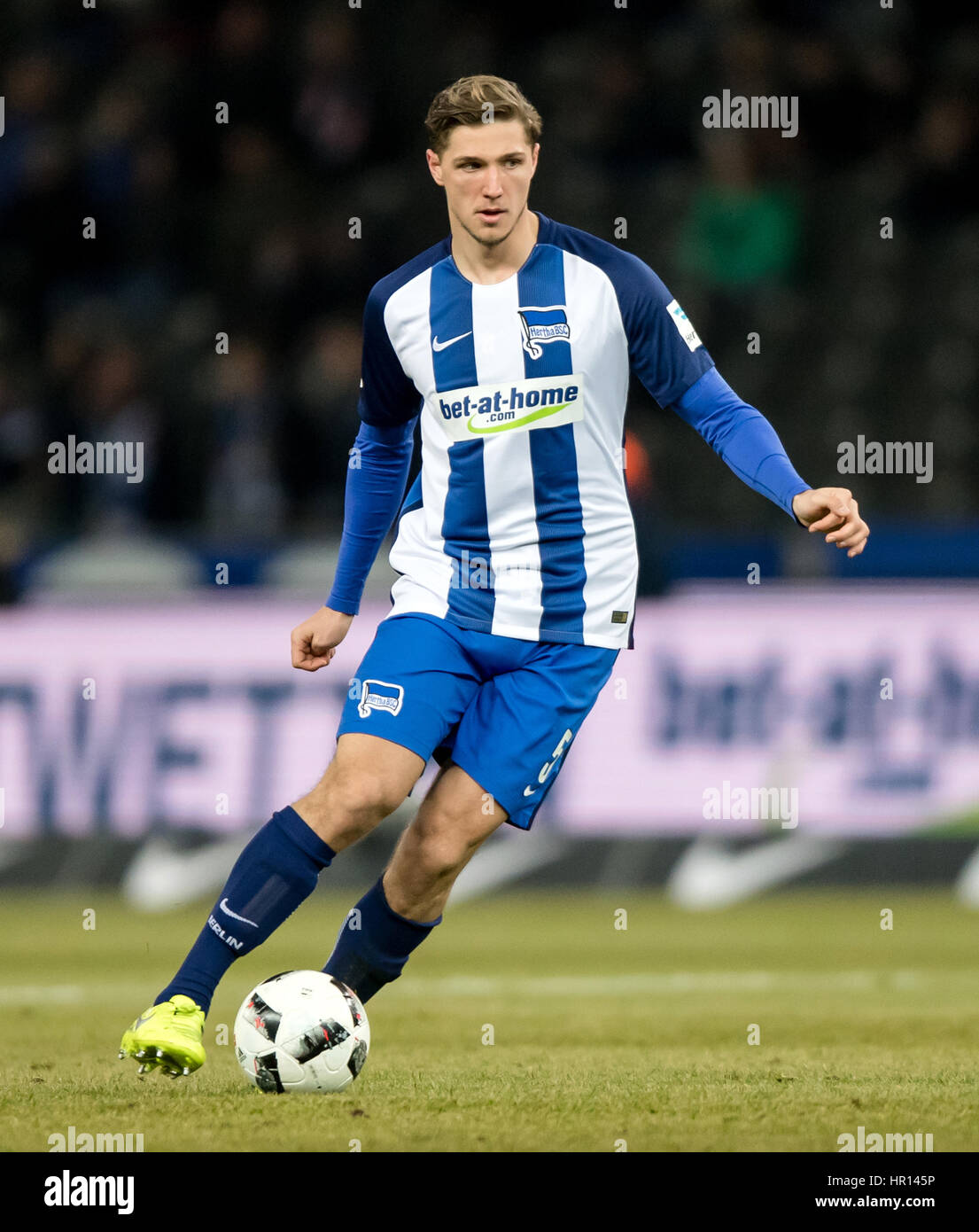 Berlin, Germany. 25th Feb, 2017. Hertha's Niklas Stark during the ...