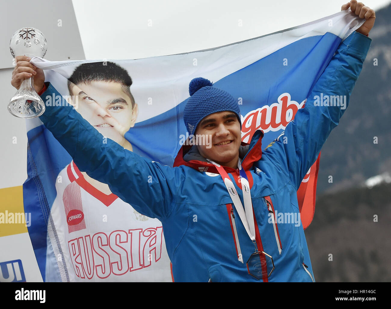Schoenau am Koenigssee, Germany, 26 February 2017. Russian skeleton ...
