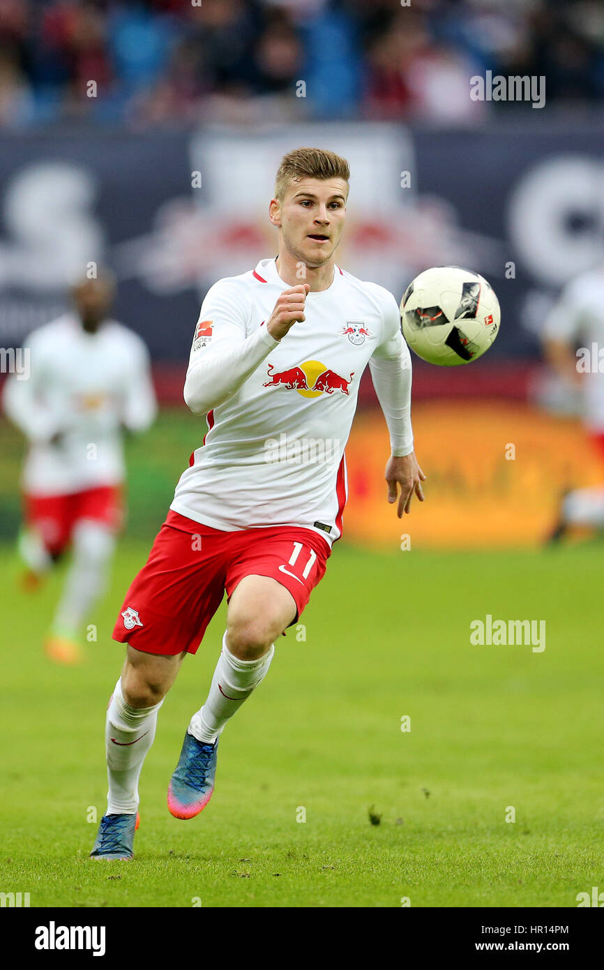 Leipzig, Germany. 25th Feb, 2017. Leipzig's Tim Werner in action during ...