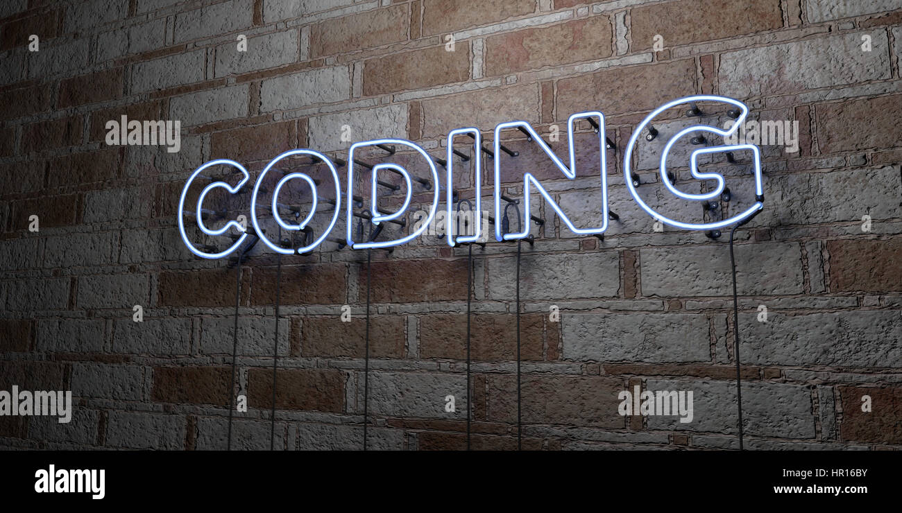 Coding fluorescent neon tube hi-res stock photography and images - Alamy