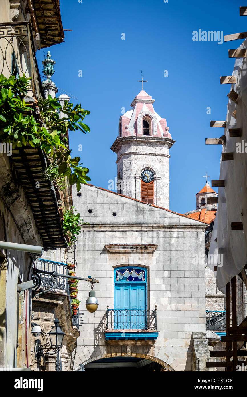 Buildings and Havana Cathedral tower - Havana, Cuba Stock Photo - Alamy