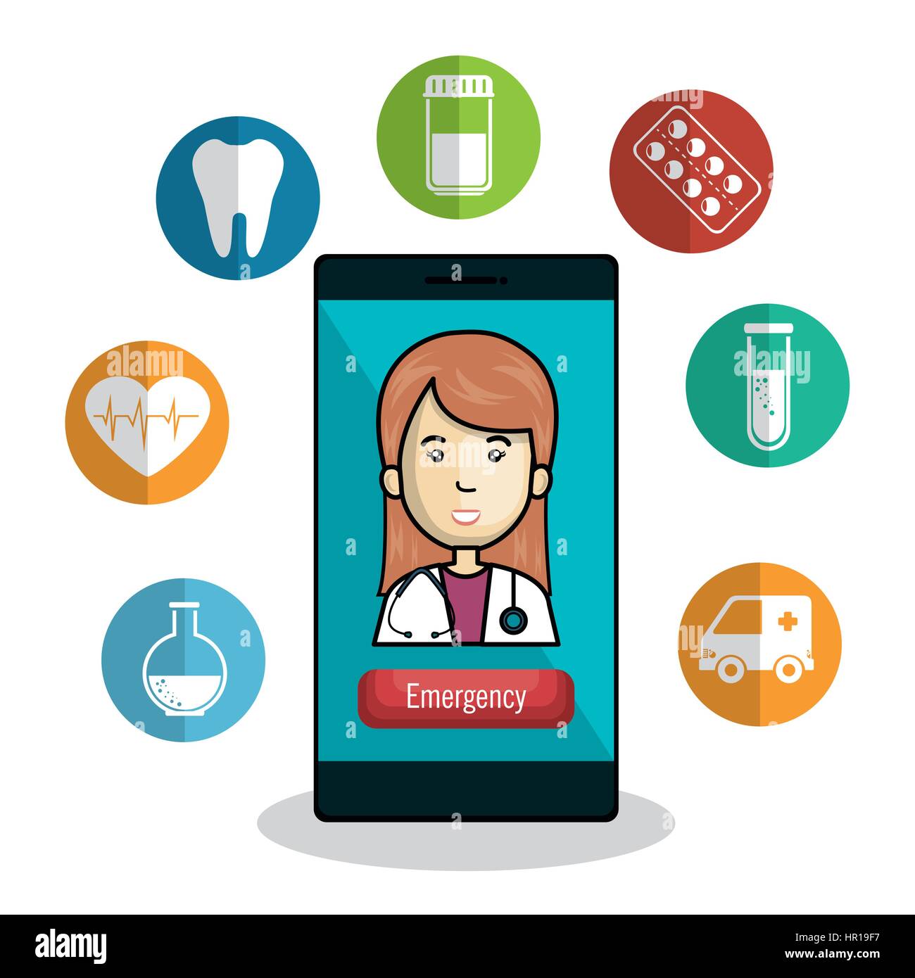mobile health technology icons Stock Vector Image & Art - Alamy
