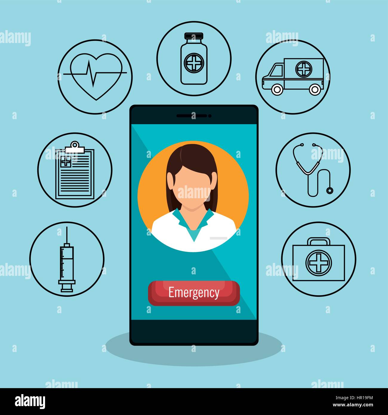 mobile health technology icons Stock Vector Image & Art - Alamy