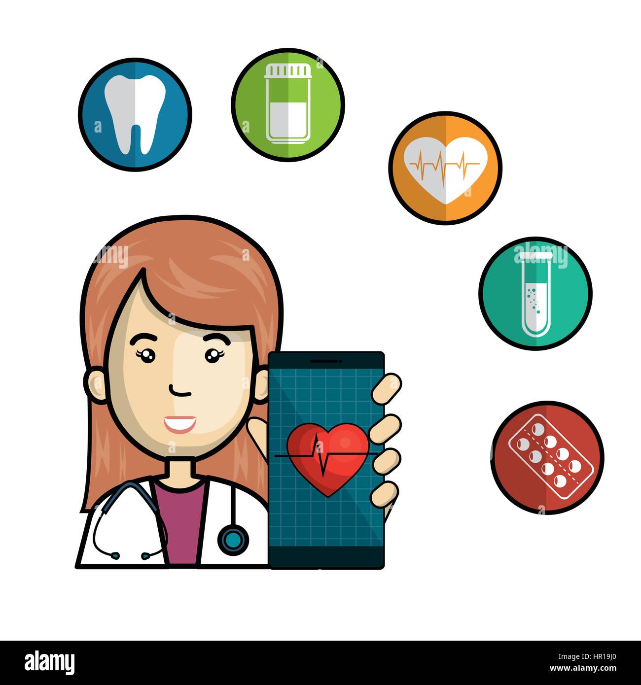 mobile health technology icons Stock Vector Image & Art - Alamy