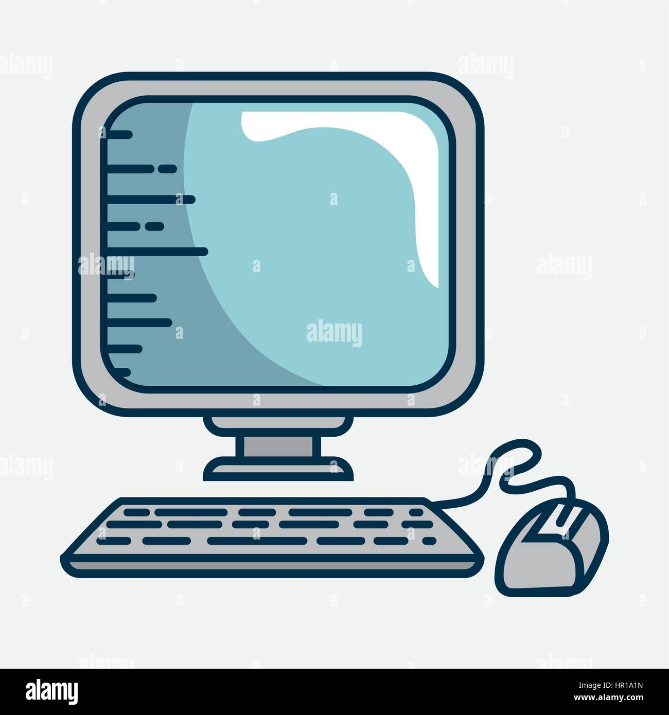 computer desktop handmade drawn Stock Vector Image & Art - Alamy