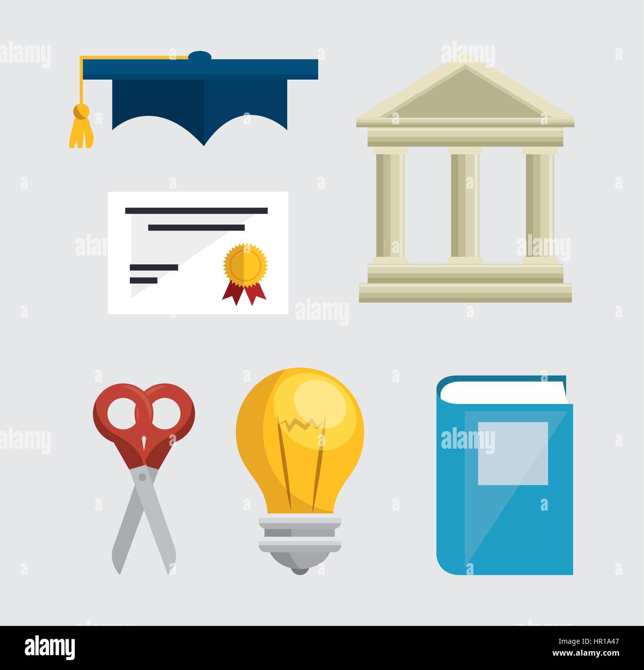 education easy learning flat icons Stock Vector Image & Art - Alamy