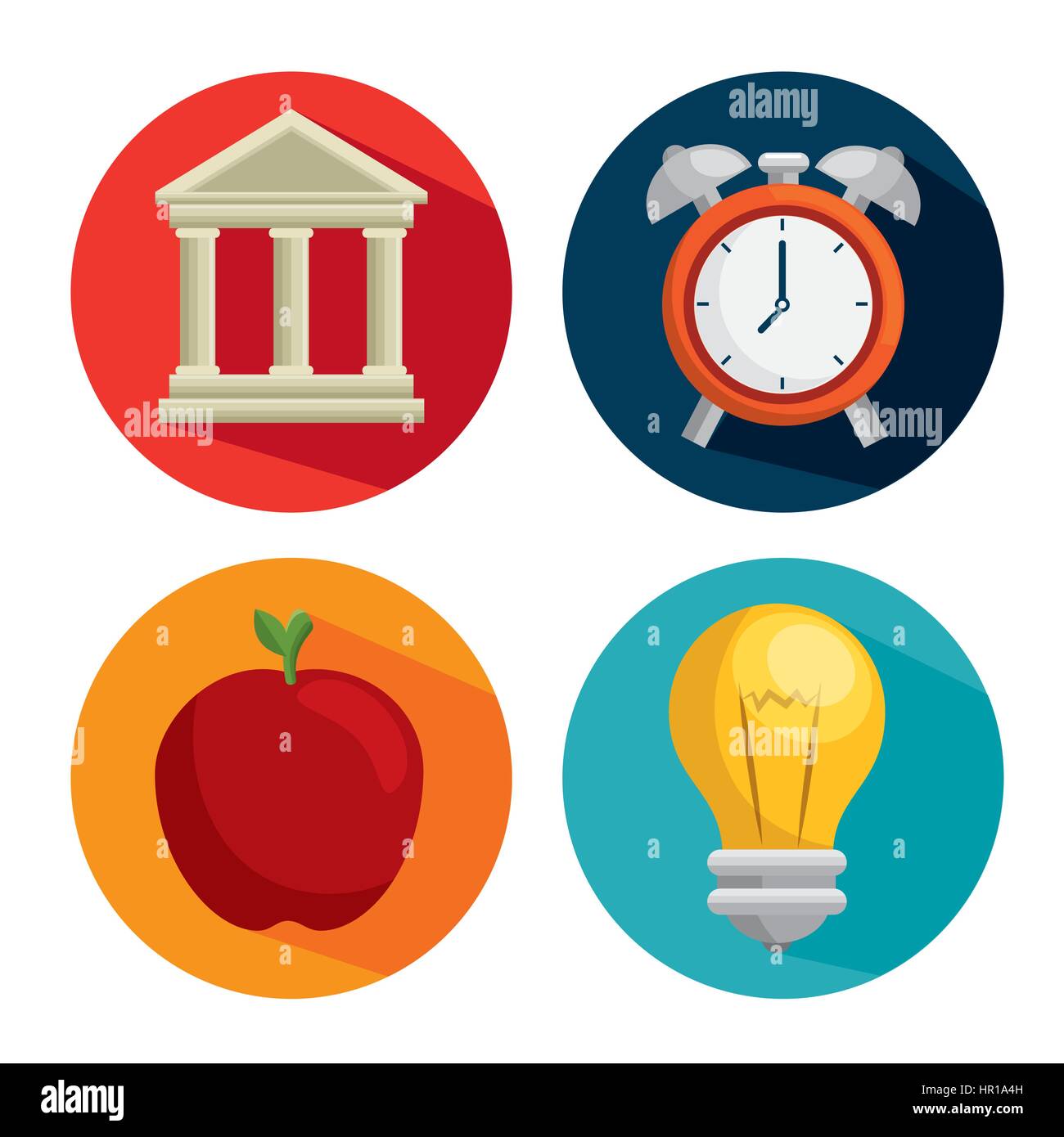 education easy learning flat icons Stock Vector Image & Art - Alamy