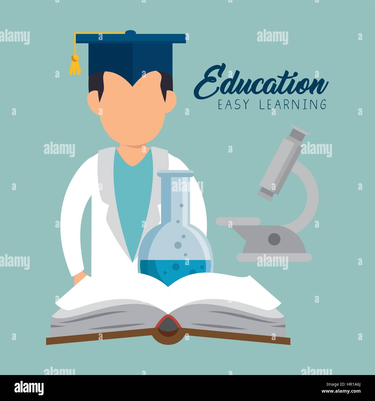 education easy learning flat icons Stock Vector Image & Art - Alamy