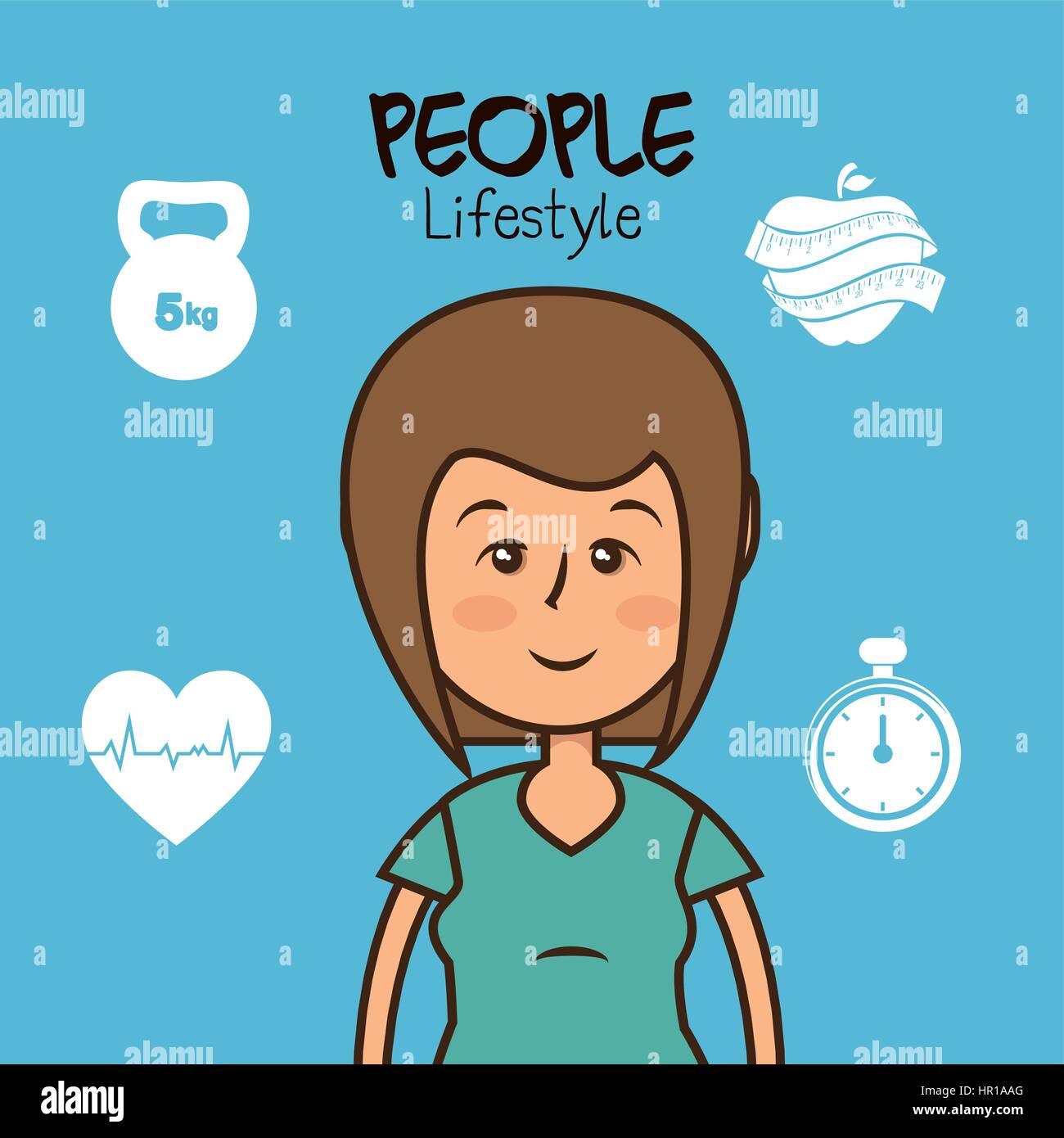 woman character healthy lifestyle Stock Vector Image & Art - Alamy
