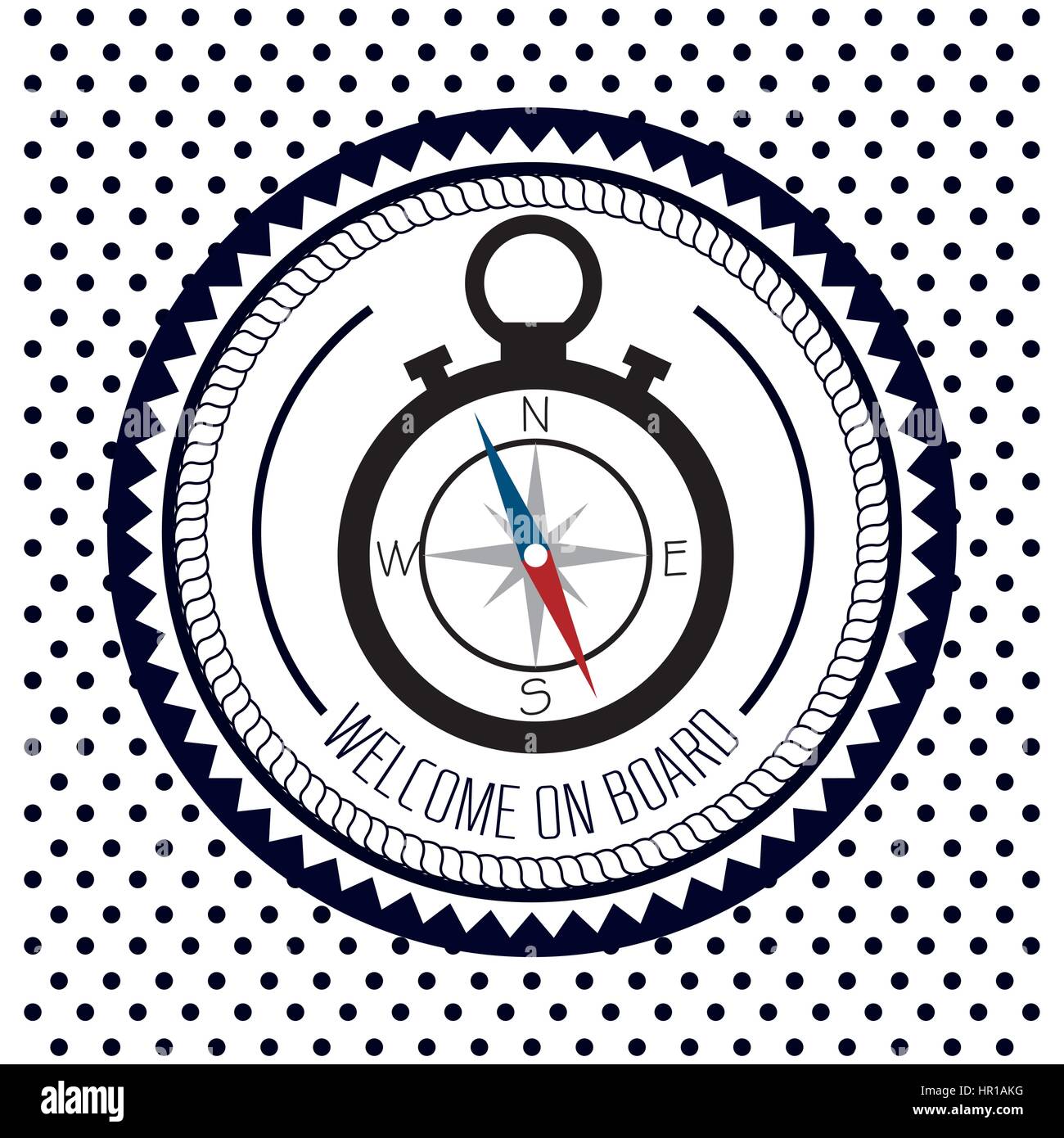 nautical frame with compass Stock Vector Image & Art - Alamy