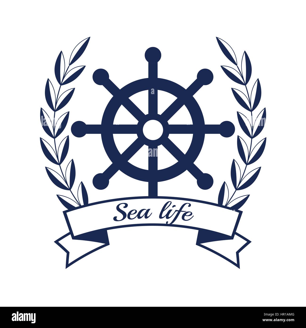 nautical frame with ship timon Stock Vector Image & Art - Alamy
