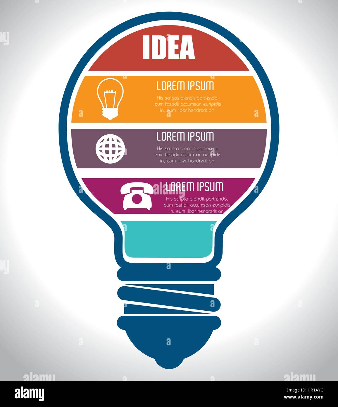 bulb light big idea concept Stock Vector Image & Art - Alamy