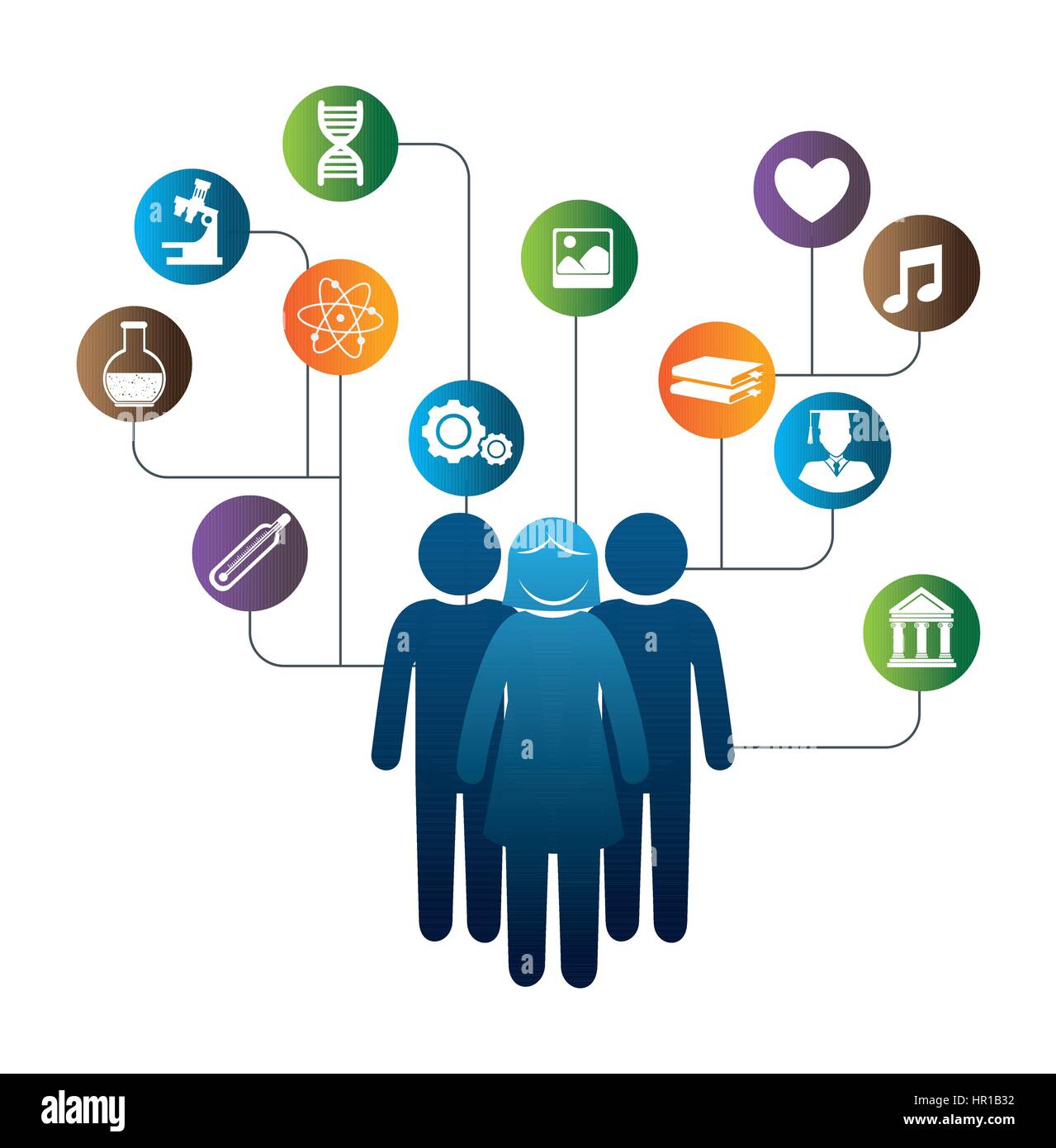 Digital Group Thinking Stock Vector Images - Alamy