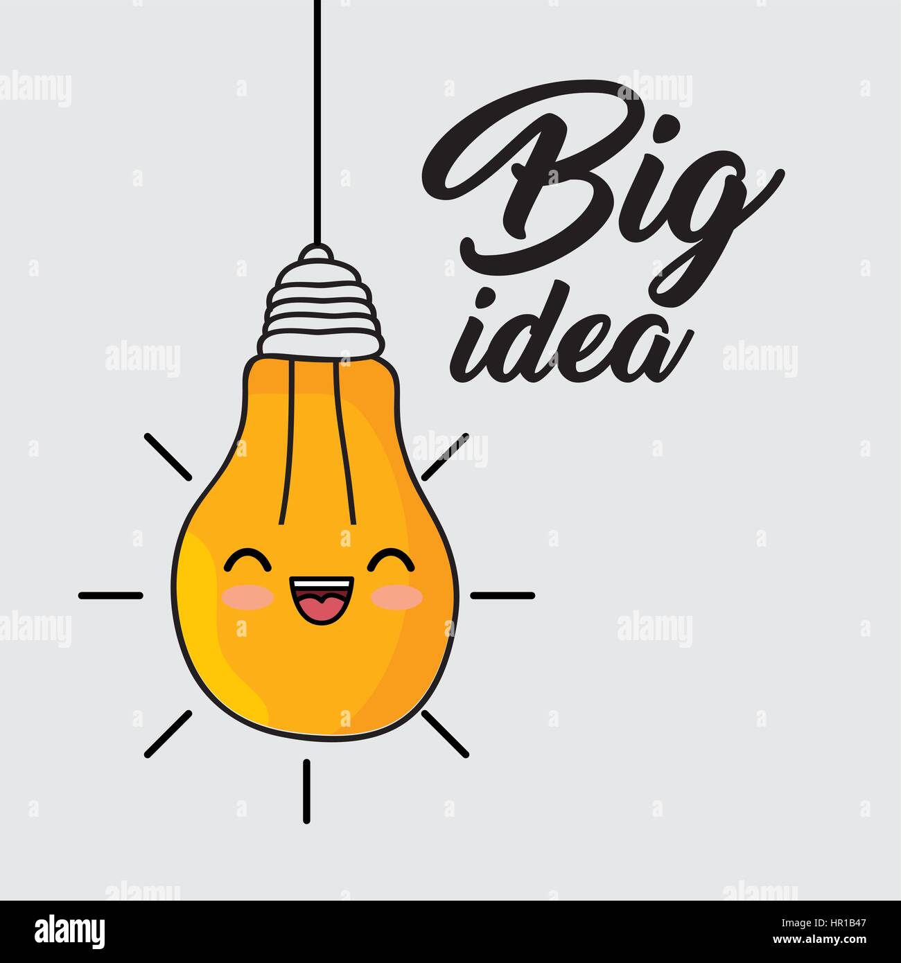 bulb light big idea concept Stock Vector Image & Art - Alamy