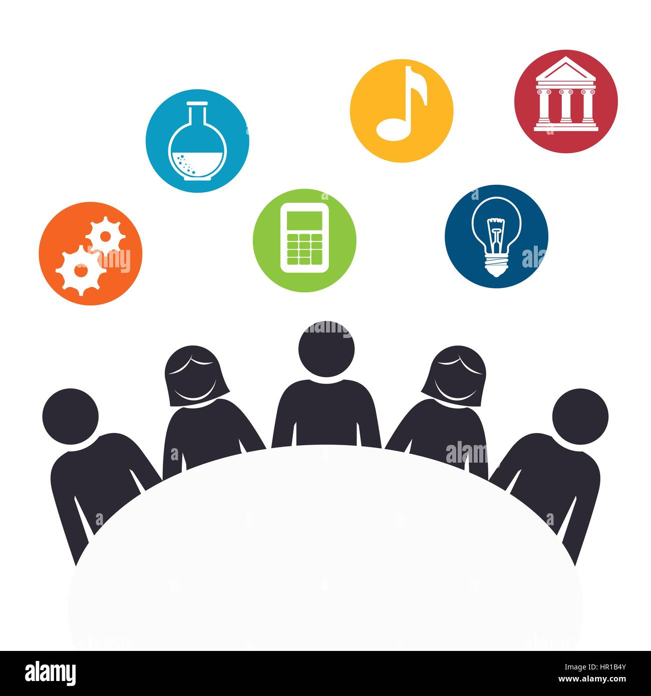 Digital Group Thinking Stock Vector Images - Alamy