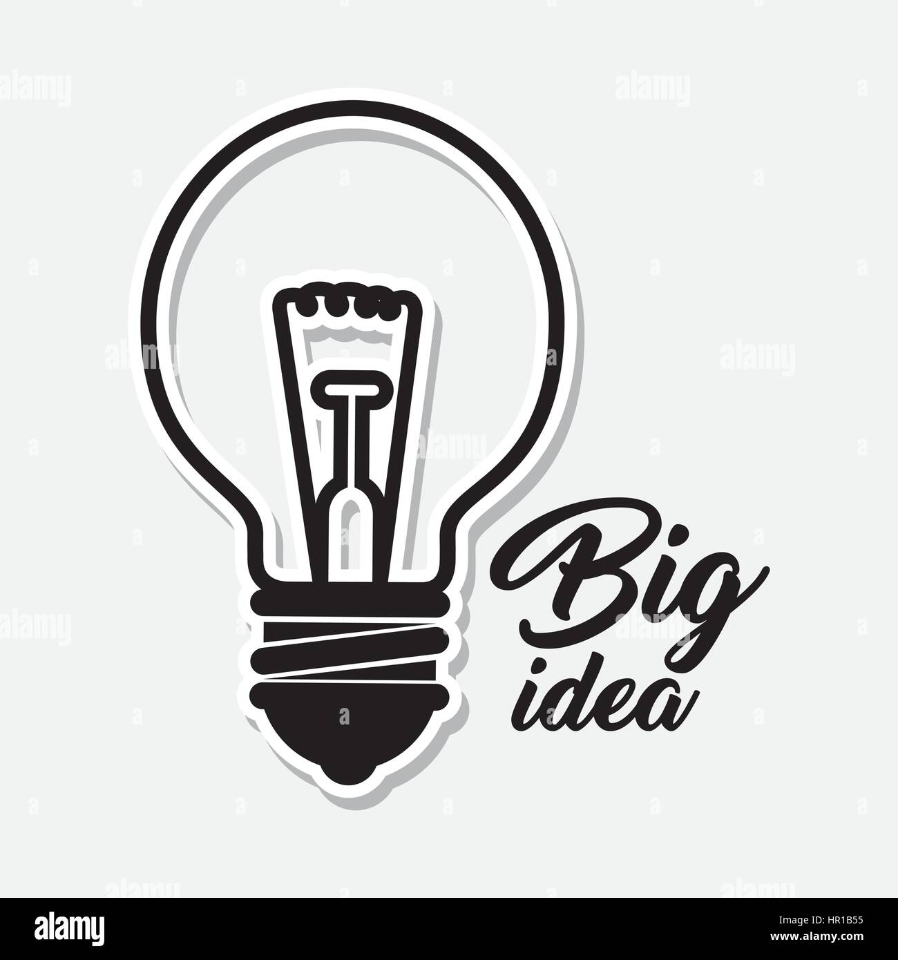 bulb light big idea concept Stock Vector Image & Art - Alamy