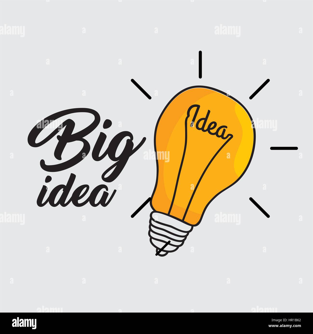 bulb light big idea concept Stock Vector Image & Art - Alamy