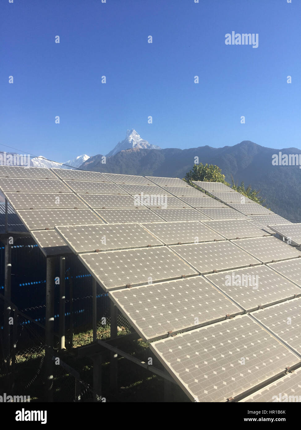 Solar Panel in Ghandruk, Nepal Stock Photo - Alamy
