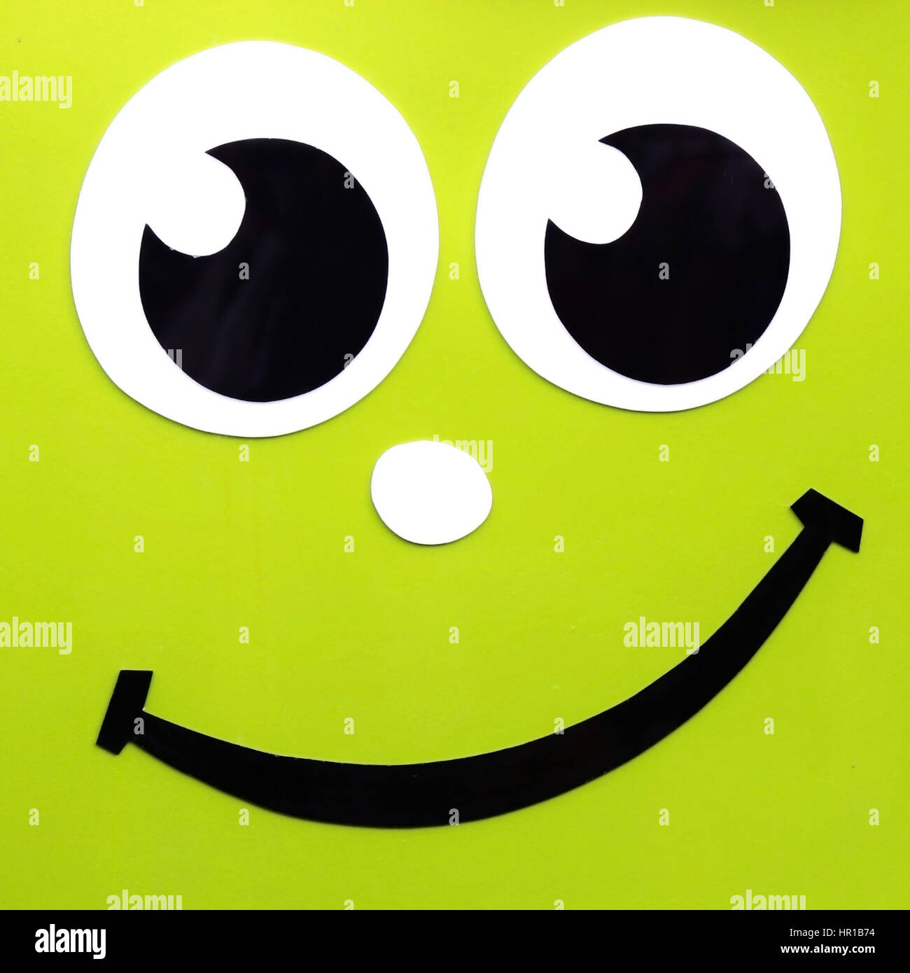 Happy Green Smiley Emotion Stock Photo - Alamy