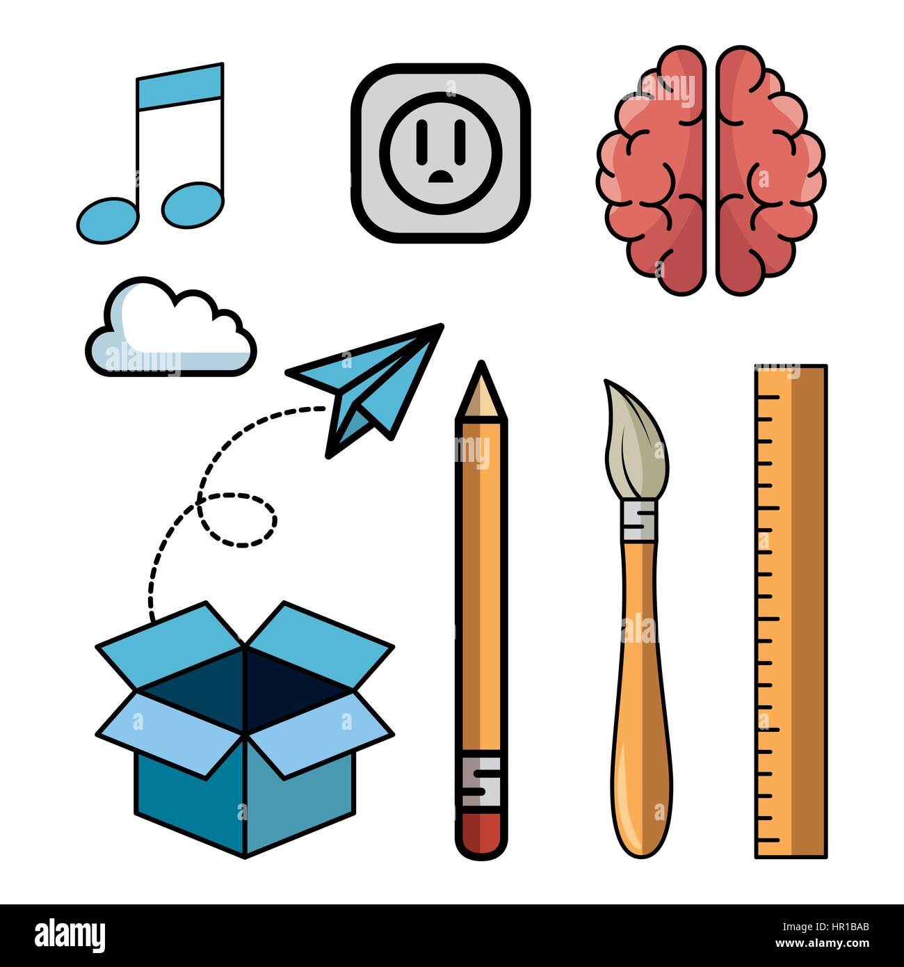 creative ideas set elements Stock Vector Image & Art - Alamy