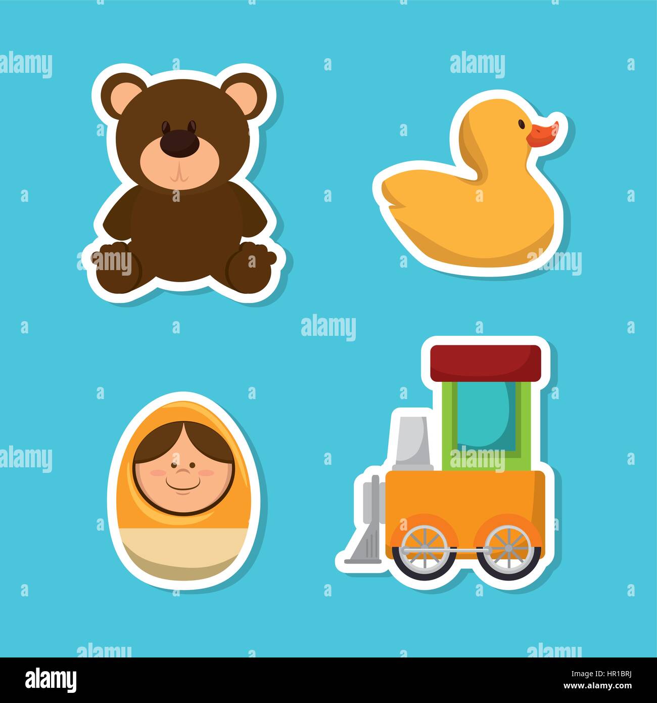 set kids toys icons Stock Vector Image & Art - Alamy
