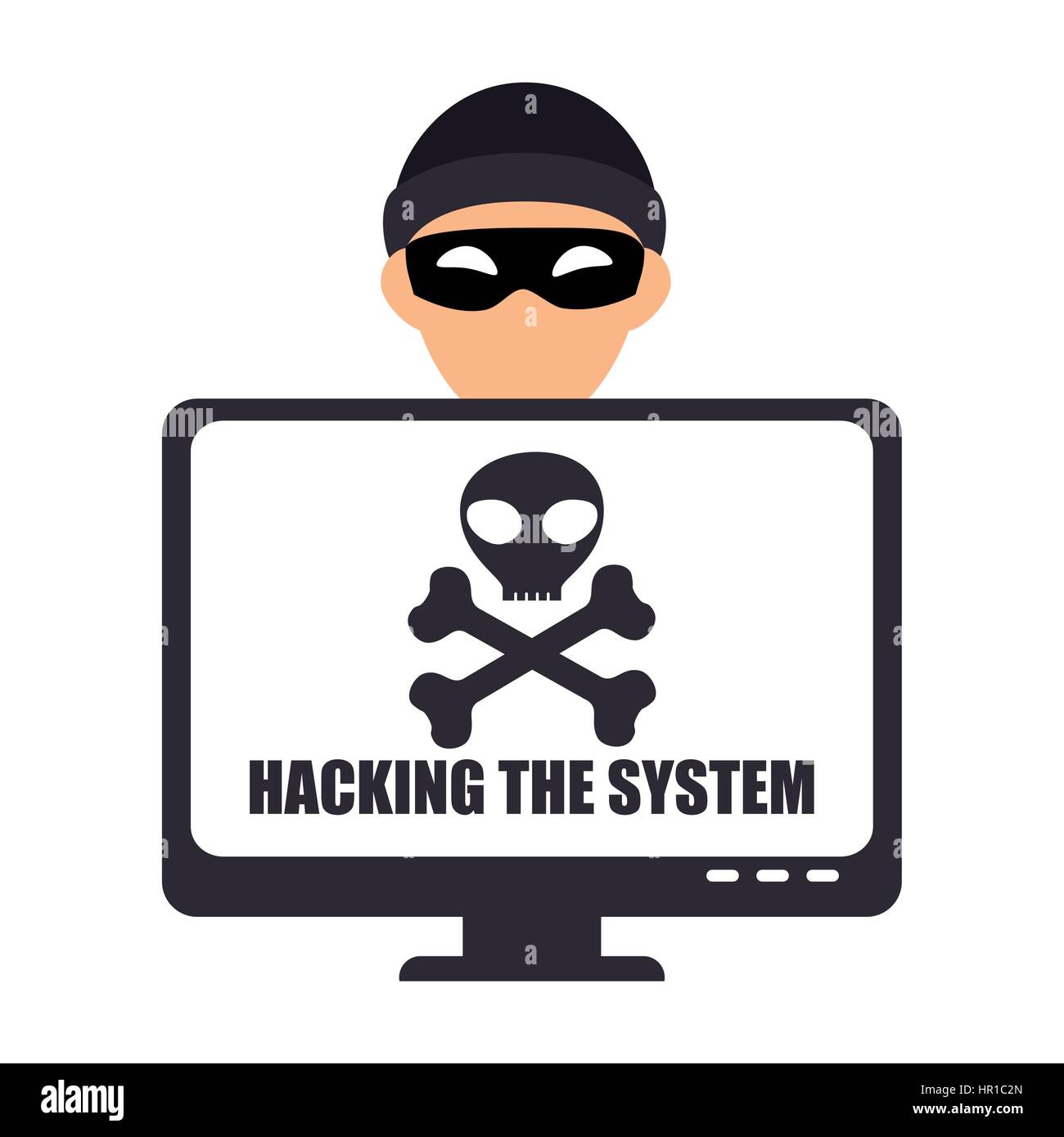 Thief Hacker Cartoon Cut Out Stock Images & Pictures - Alamy