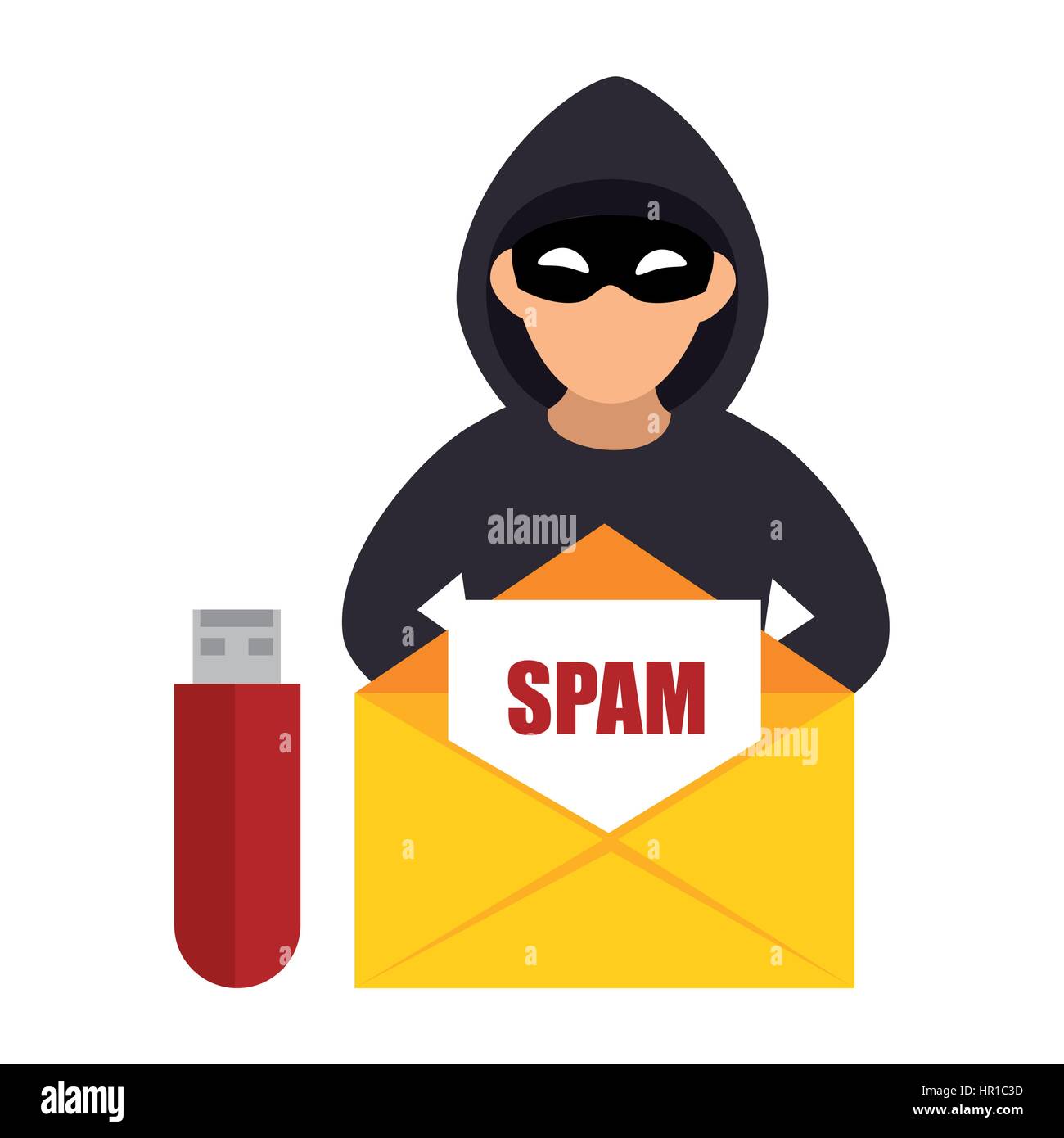 Thief Hacker Cartoon Cut Out Stock Images & Pictures - Alamy