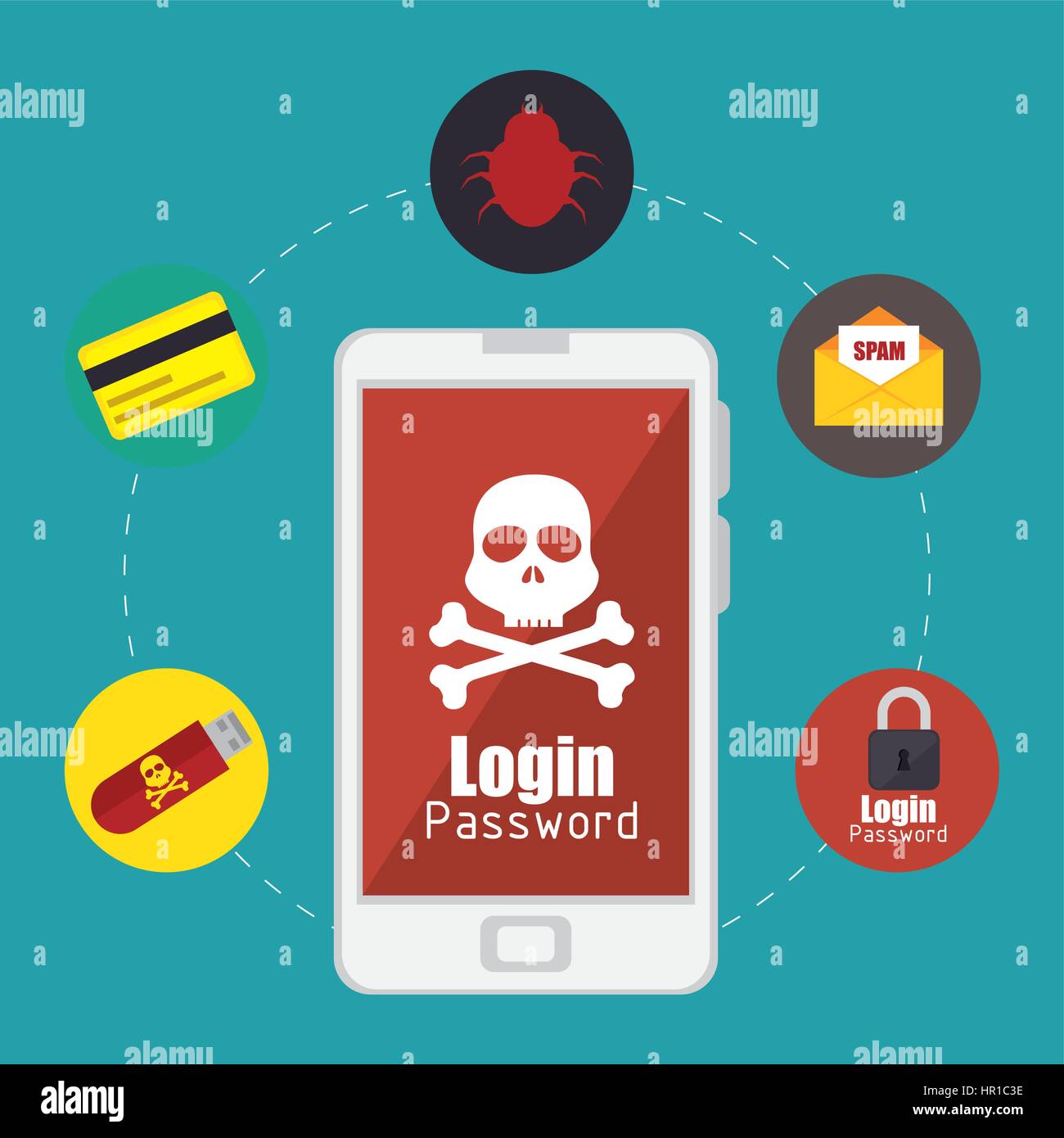 Hacking concept icons Stock Vector Images - Alamy