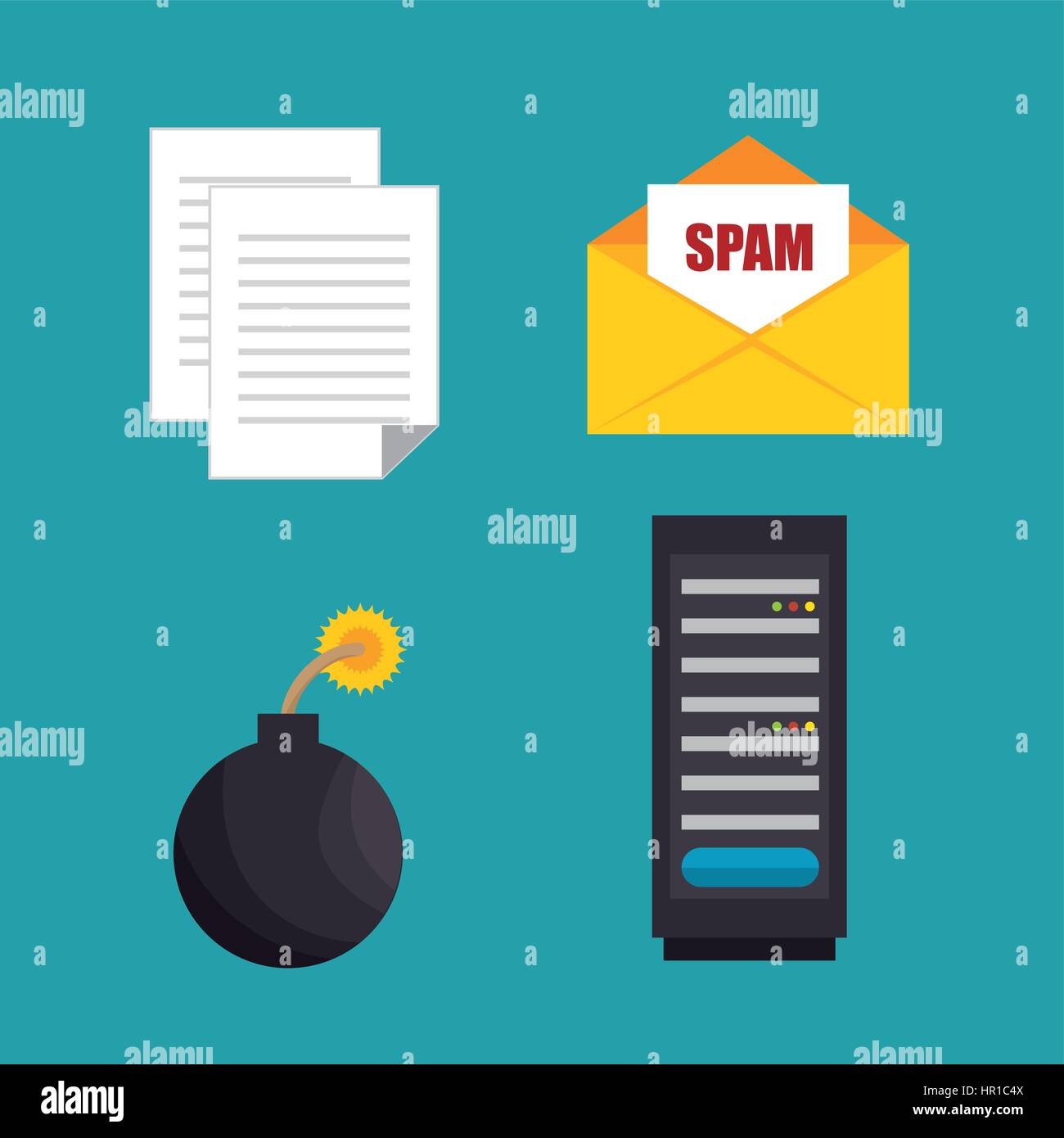 hacking the system concept icons Stock Vector Image & Art - Alamy