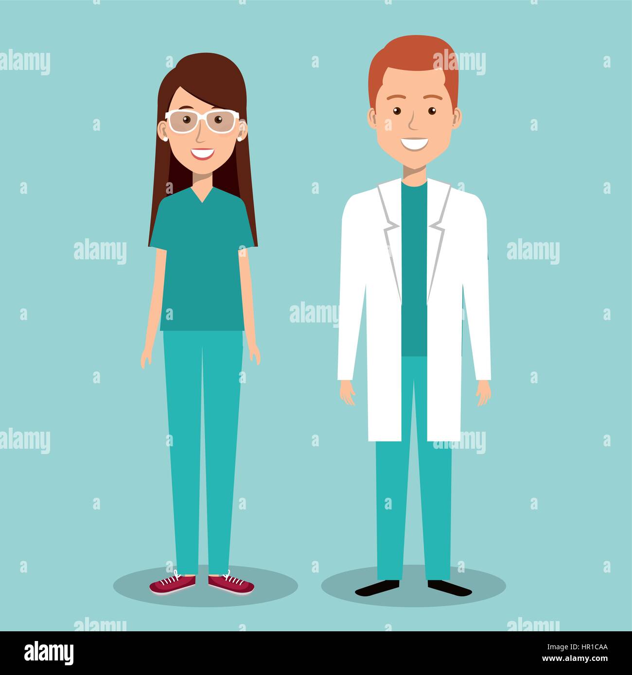 Doctor avatars hospital team hi-res stock photography and images - Alamy