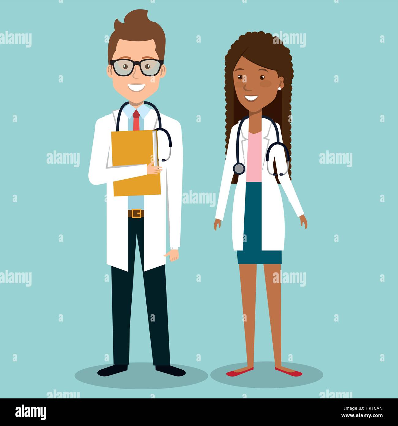 Doctor avatars hospital team hi-res stock photography and images - Alamy