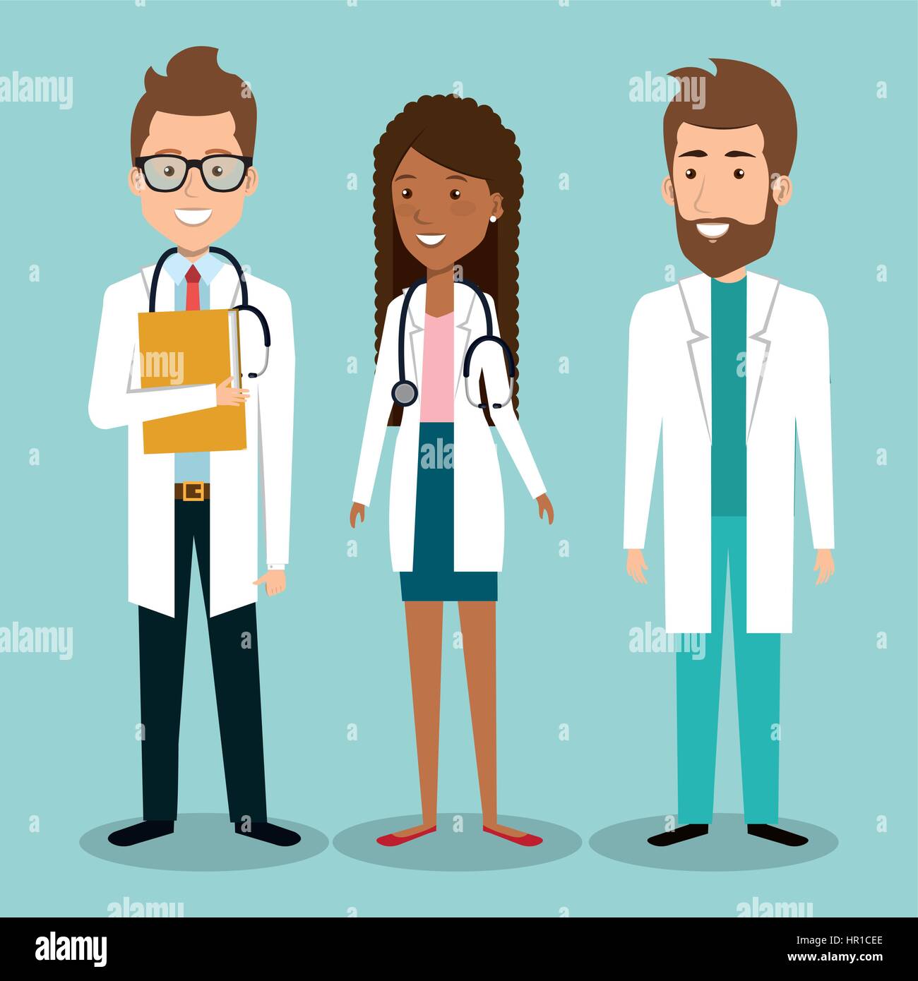 Doctor avatars hospital team hi-res stock photography and images - Alamy