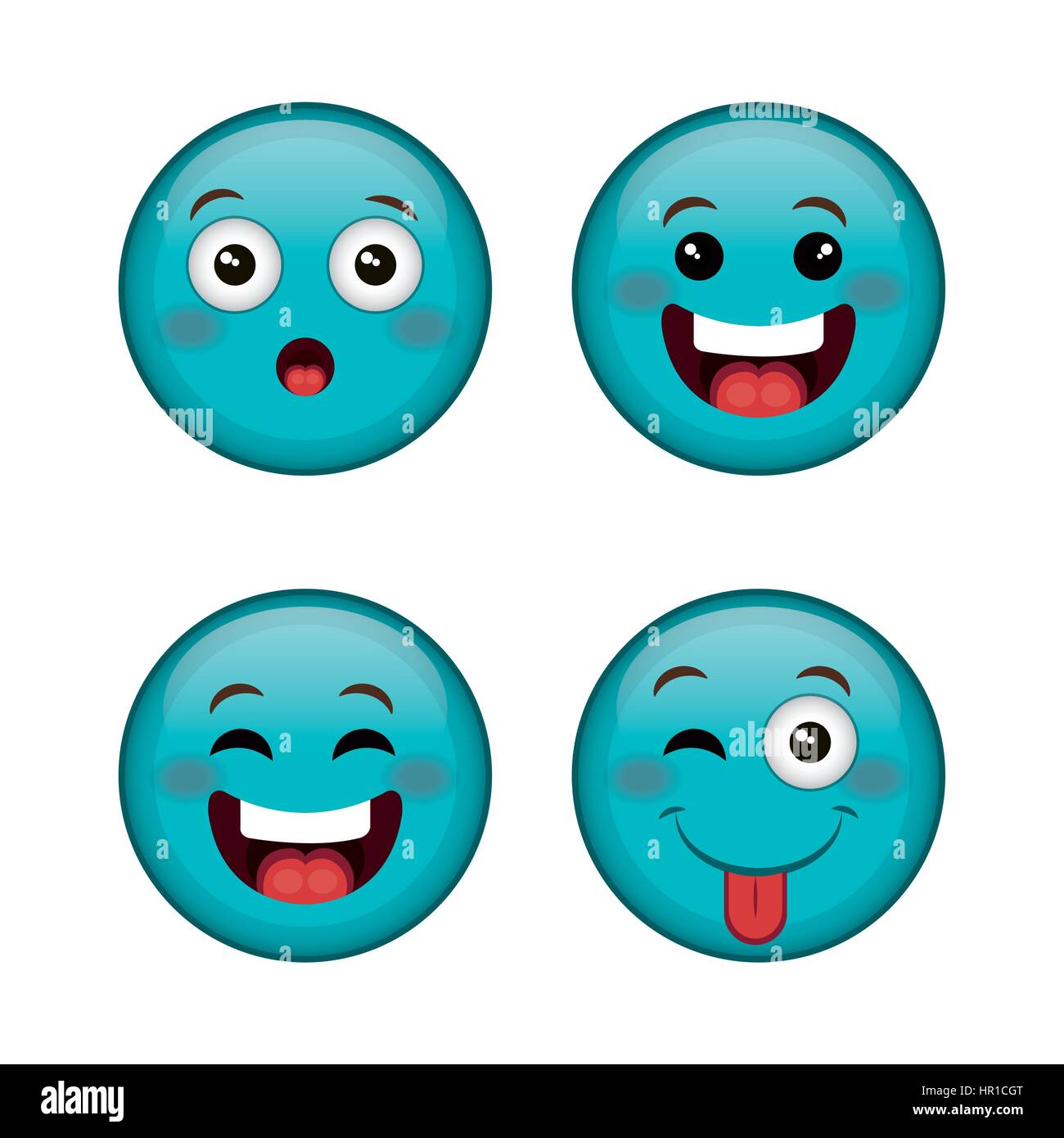 emoticons faces characters icons Stock Vector Image & Art - Alamy