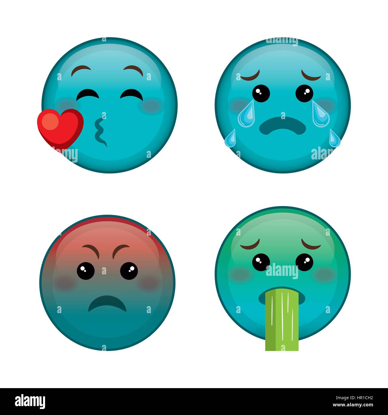 emoticons faces characters icons Stock Vector Image & Art - Alamy