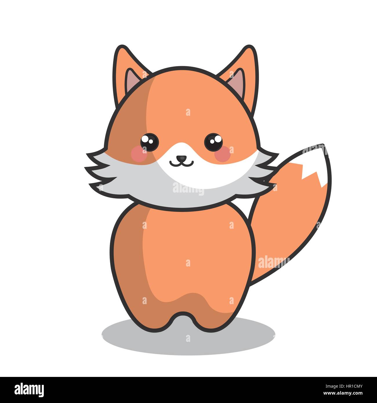cute fox kawaii style Stock Vector Image & Art - Alamy