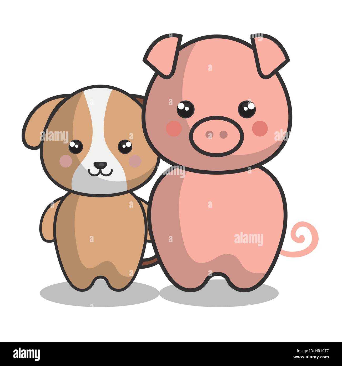 cute animals kawaii style Stock Vector Image & Art - Alamy